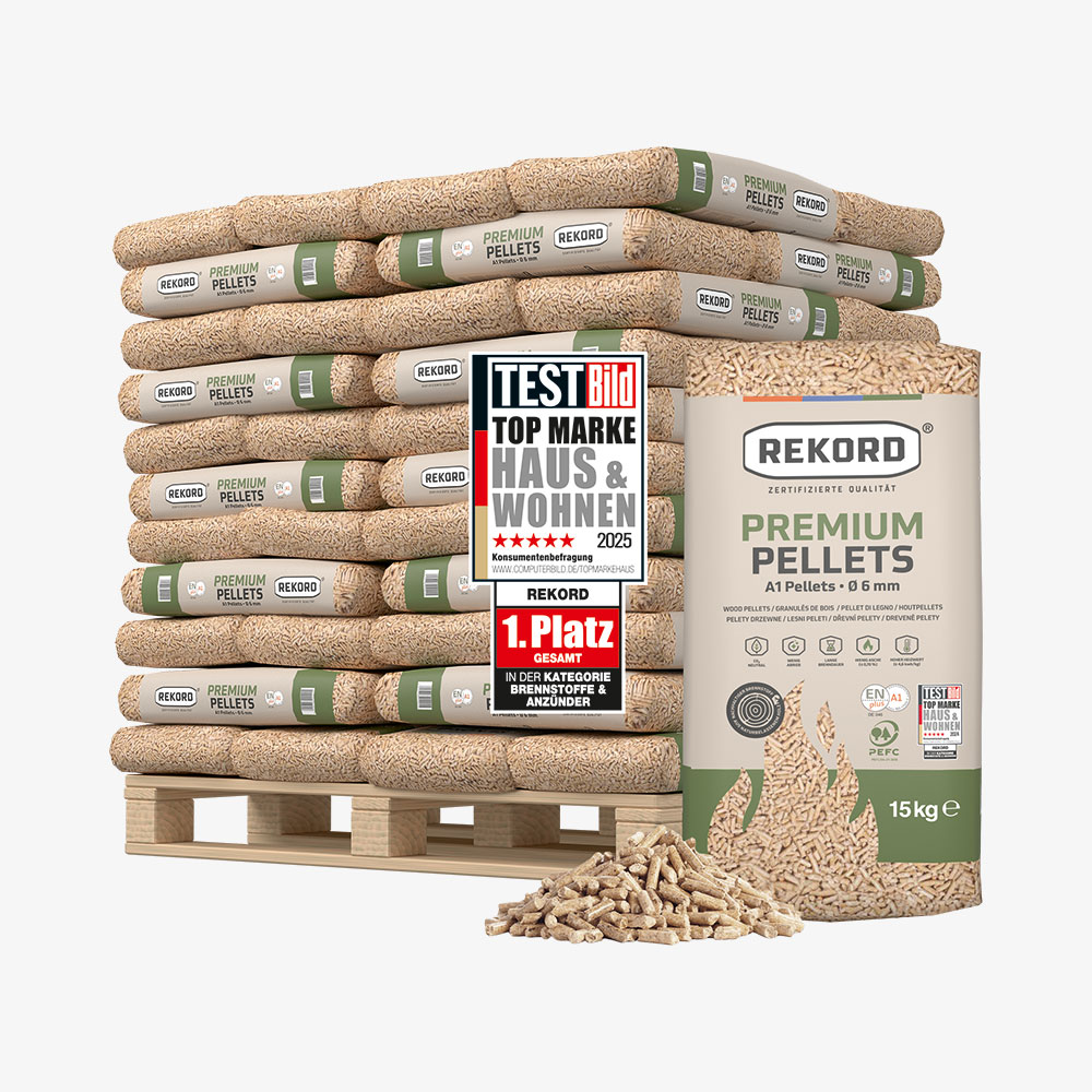 A1 Holzpellets 990 kg Palette kaufen | REKORD Shop